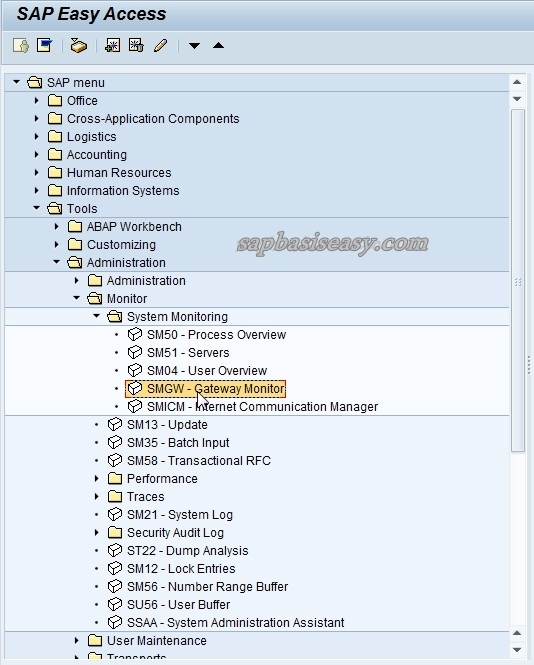 How To Monitor Sap Gateway Sap Basis Easy
